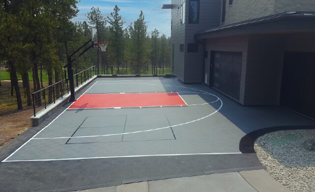 Driveway Basketball Court Flight